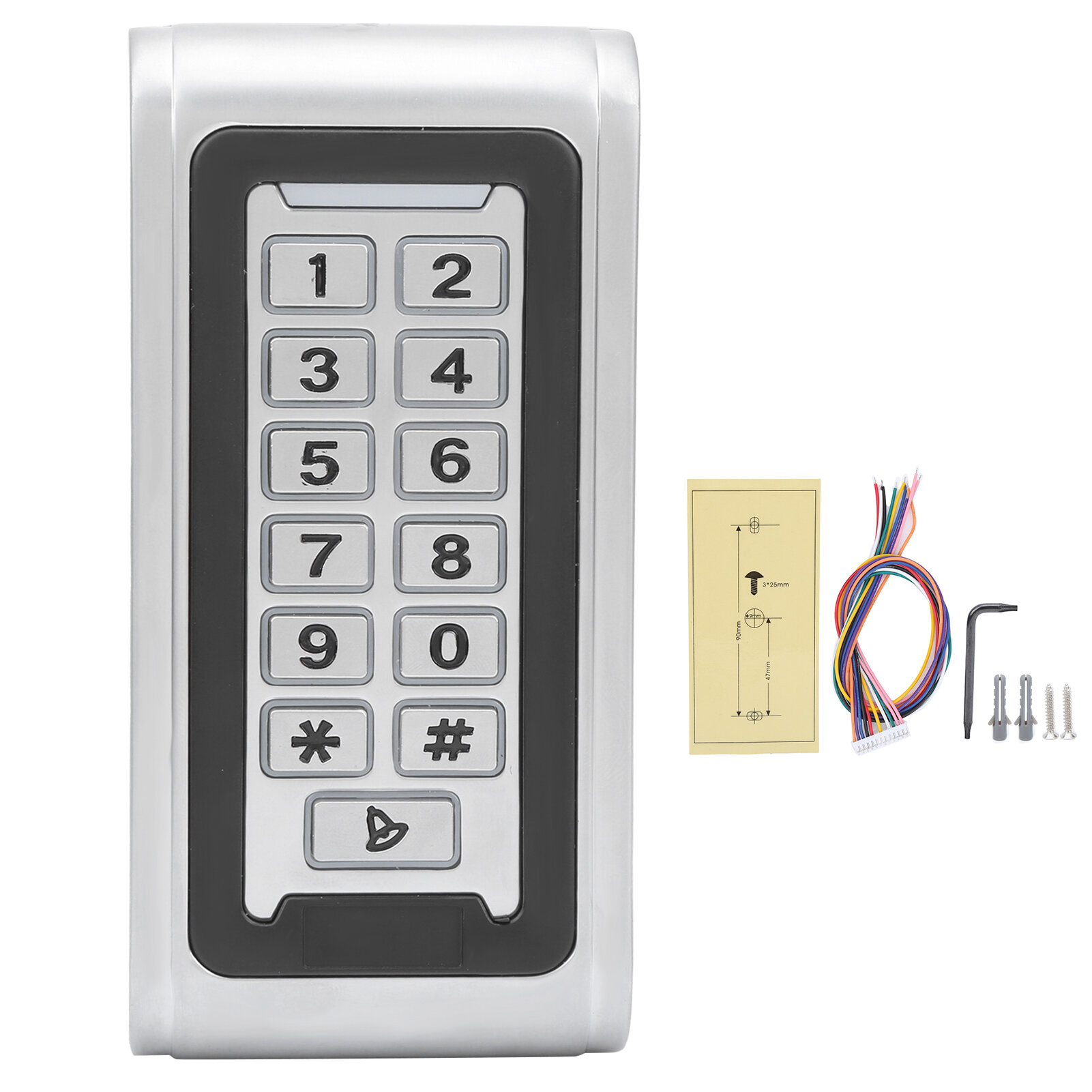 Система контроля доступа RFID 125 кГц, клавиатура с подсветкой, поддержка паролей и идентификационных карт, поддержка Wiegand 26.