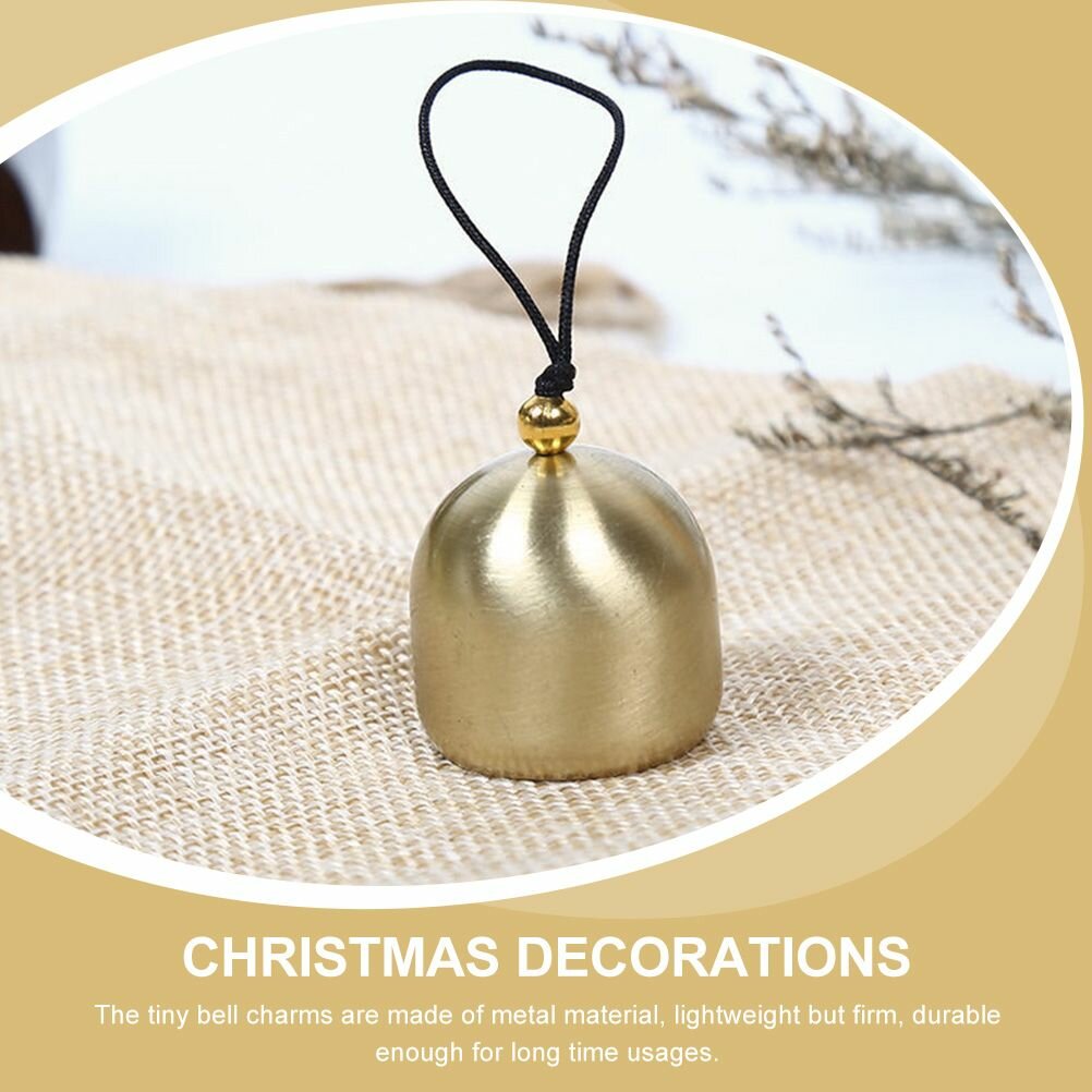 Колокольчики из металла, 10 штук для рукоделия и украшений, золотистые мини-колокольчики для рождественского декора, подвесок, брелоков и праздничных поделок