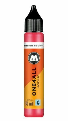 Акриловая заправка - краска Molotow One4all 693262 ANTISTATIK неон-красный флуоресцентный #262 30 мл