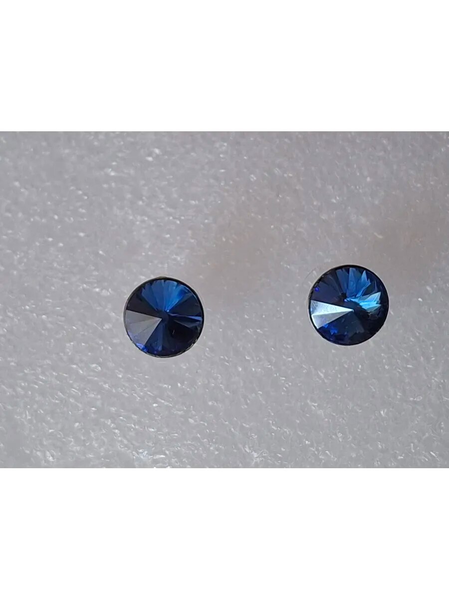 Серьги, металл, кристаллы Swarovski