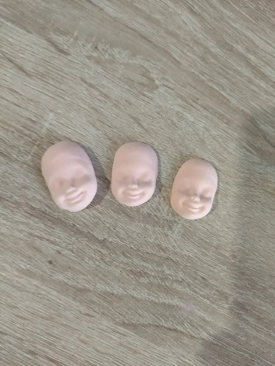 Набор лиц для ватной игрушки - 3 шт.