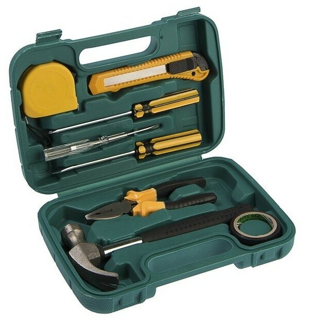 Набор инструментов в кейсе LOM, универсальный, 8 предметов
