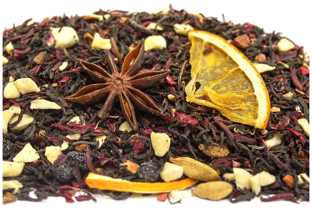 Чай фруктовый Альпийский глинтвейн 1 кг, WEISERHOUSE - черный цейлонский чай с добавлением долек апельсина и грейпфрута, кусочков имбиря, яблок, черноплодной рябины и др.