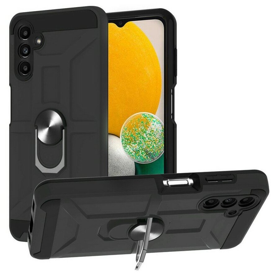 Противоударная накладка Armor Case с кольцом для Samsung A13 5G черный