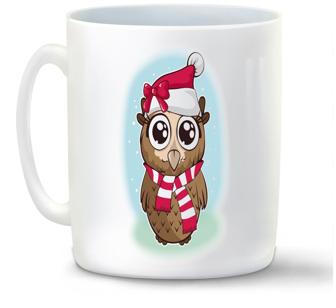 Кружка белая CoolPodarok сова