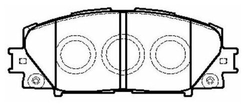 Колодки тормозные дисковые передн TOYOTA: YARIS 05- (-ABS, +ESP), ALLION 1.5 07-, BELTA 1.0, 1.5 05-, VITZ 1.0 VVTi 05- HSB а.