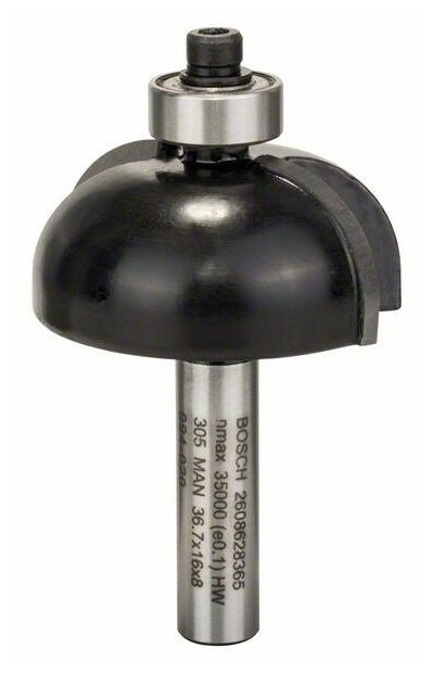 Фреза галтельная 36.7x15.5x8 мм, радиус 12 мм, BOSCH, 2608628365