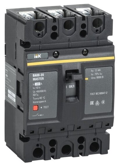 Автоматический выключатель силовой Iek 3п 160А 35кА ВА88-35 MASTER, SVA30-3-0160-02