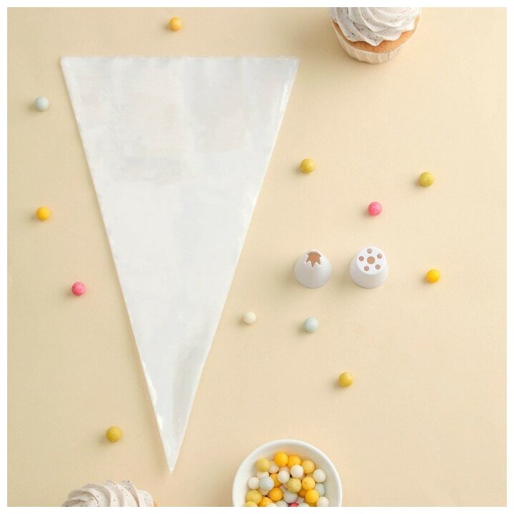 Набор кондитерский Доляна, 10 предметов: 8 мешков, 2 насадки 21,5×10,5×4,5 см, 1427620