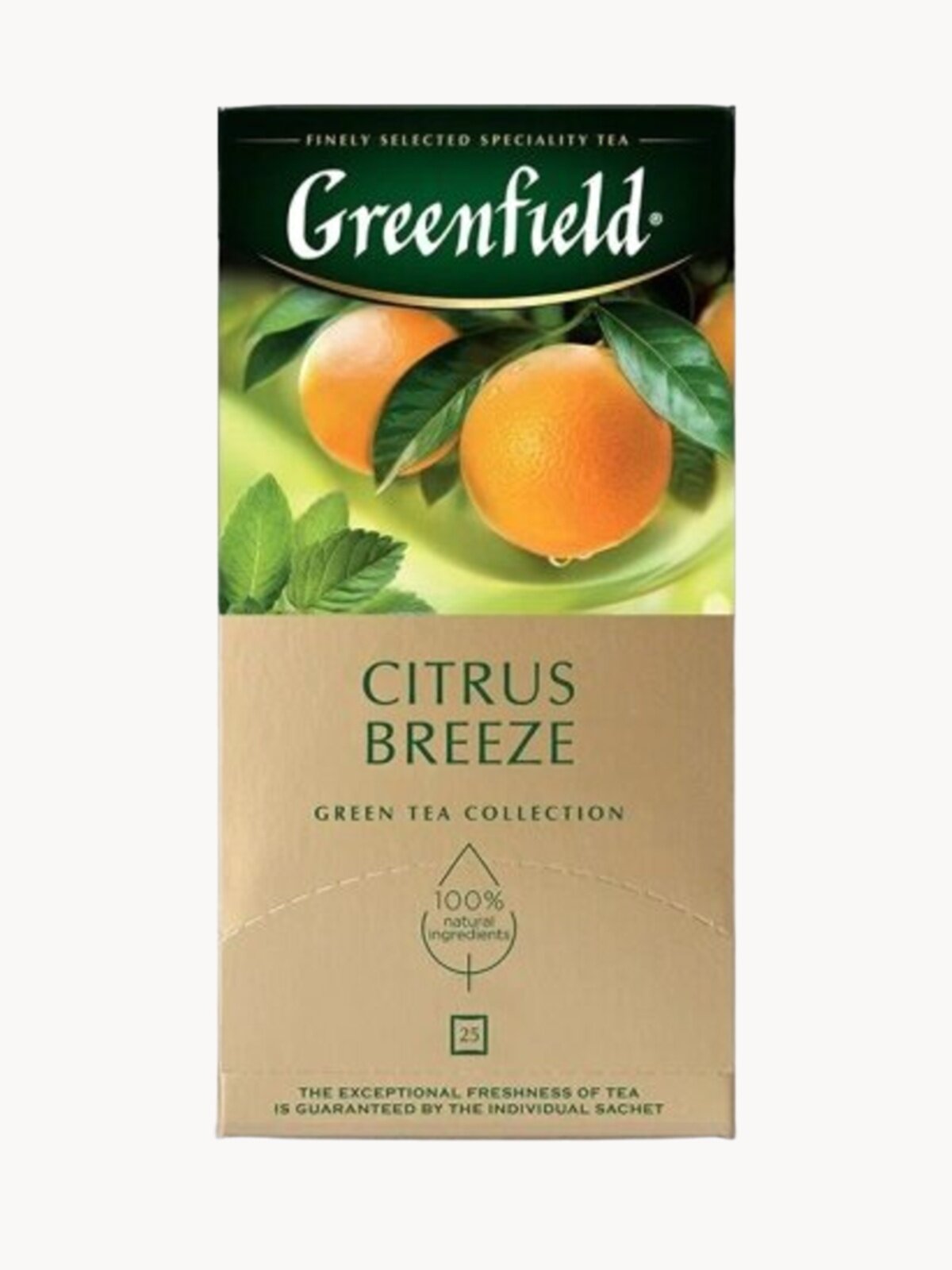 Чай Greenfield Citrus Breeze, зеленый ароматизированный, 25 пакетиков