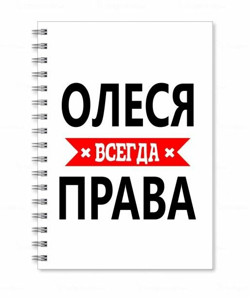 Тетрадь MIGOM принт А5 Олеся всегда права