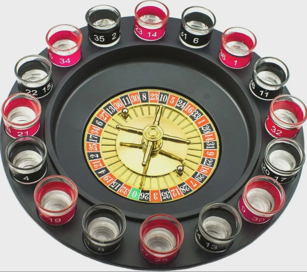 Настольная игра "Drinking Roulette Set" с рюмками для взрослых