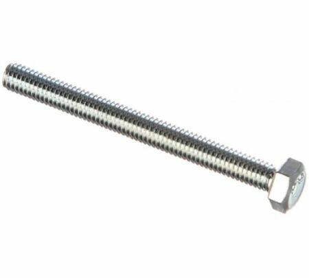 Болт DIN933 M6х50 полная резьба шестигранная глова класс прочности 5.8 покрытие цинк | код DIN933-М6х50 | Крепдил ( упак.50 шт.)