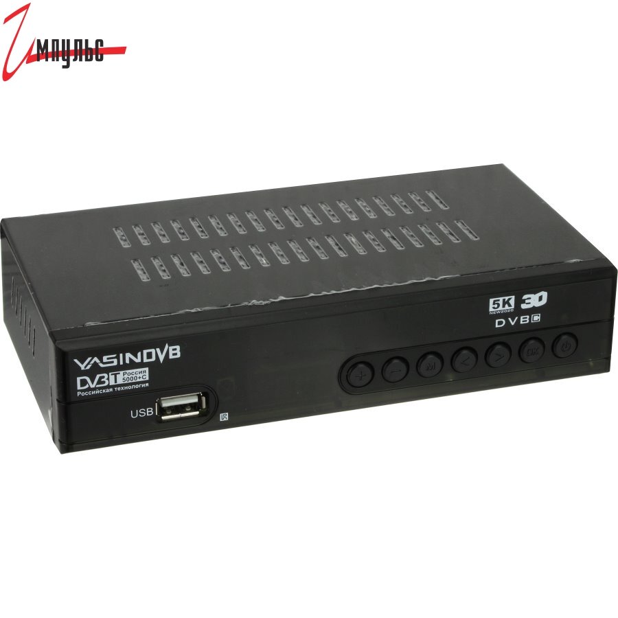 Приставка для телевизора, для цифрового ТВ, YASIN DVB T8000 DVB-T/T2, металл, черный .