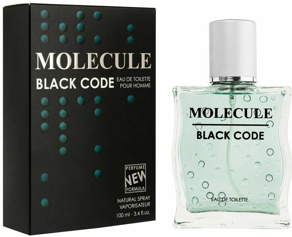 Туалетная вода XXI CENTURY Molecule Black Code , 100мл, фужерно-древесные ноты, мужская