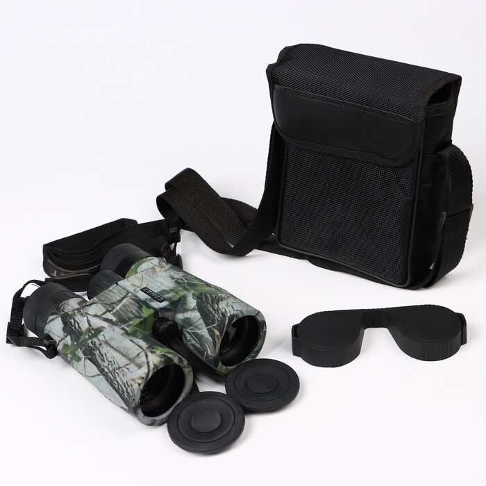 Бинокль «Охотник», 8×42, с чехлом, зелёный