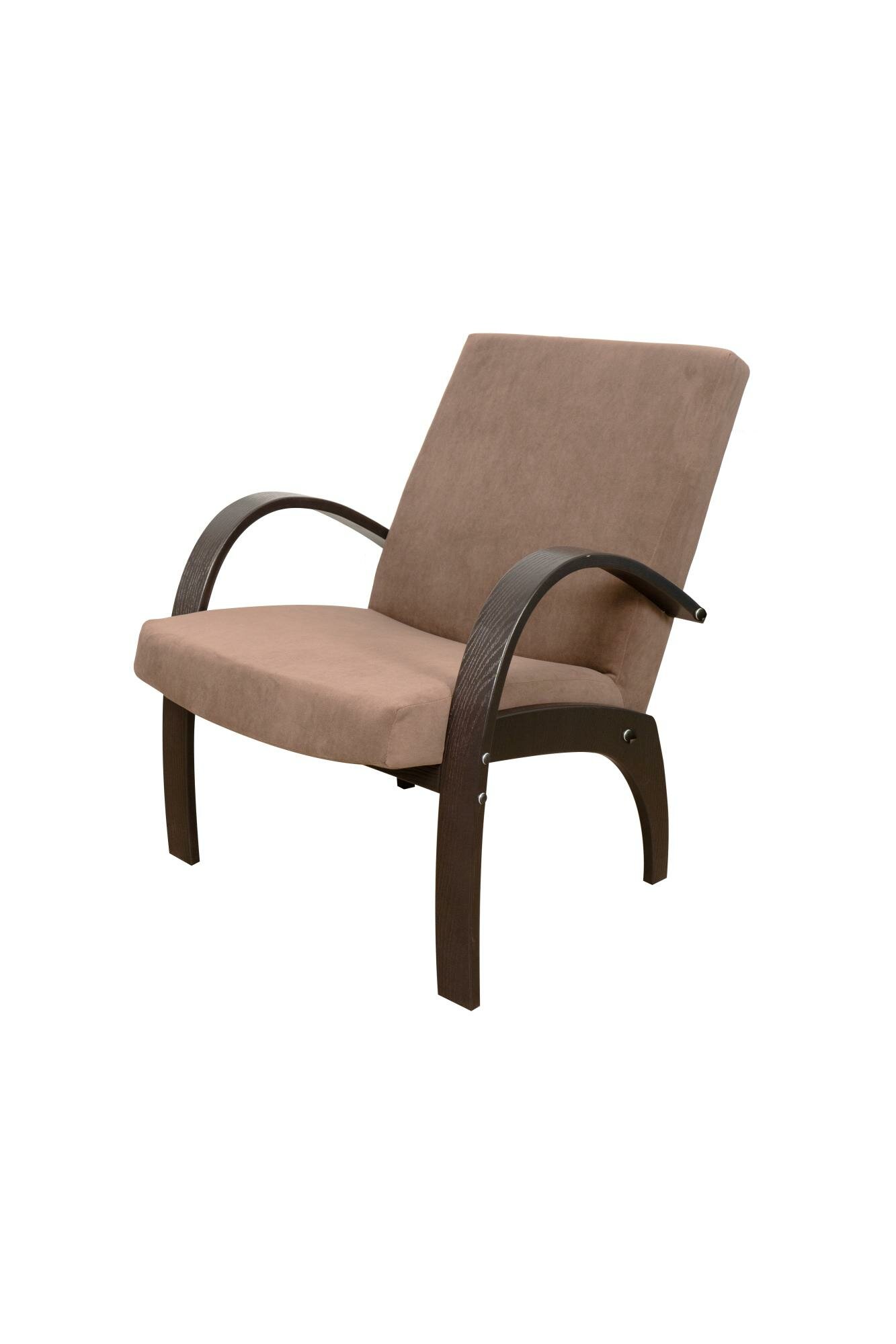 Кресло Дэнди (Плёс) арт. GS-63987 1 уп (каркас венге, ткань Ultra Chocolate- коричневый)