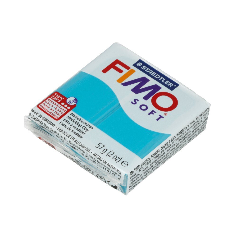 Полимерная глина FIMO Soft, запекаемая в печке, 56 г, цвет мята (FIMO8020-39)