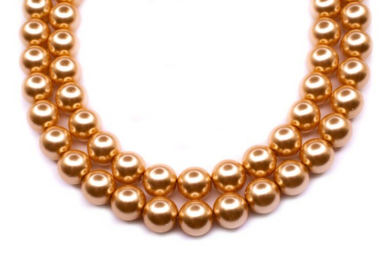 Жемчуг Preciosa Maxima, цвет gold, 8мм, 704-124, 10шт