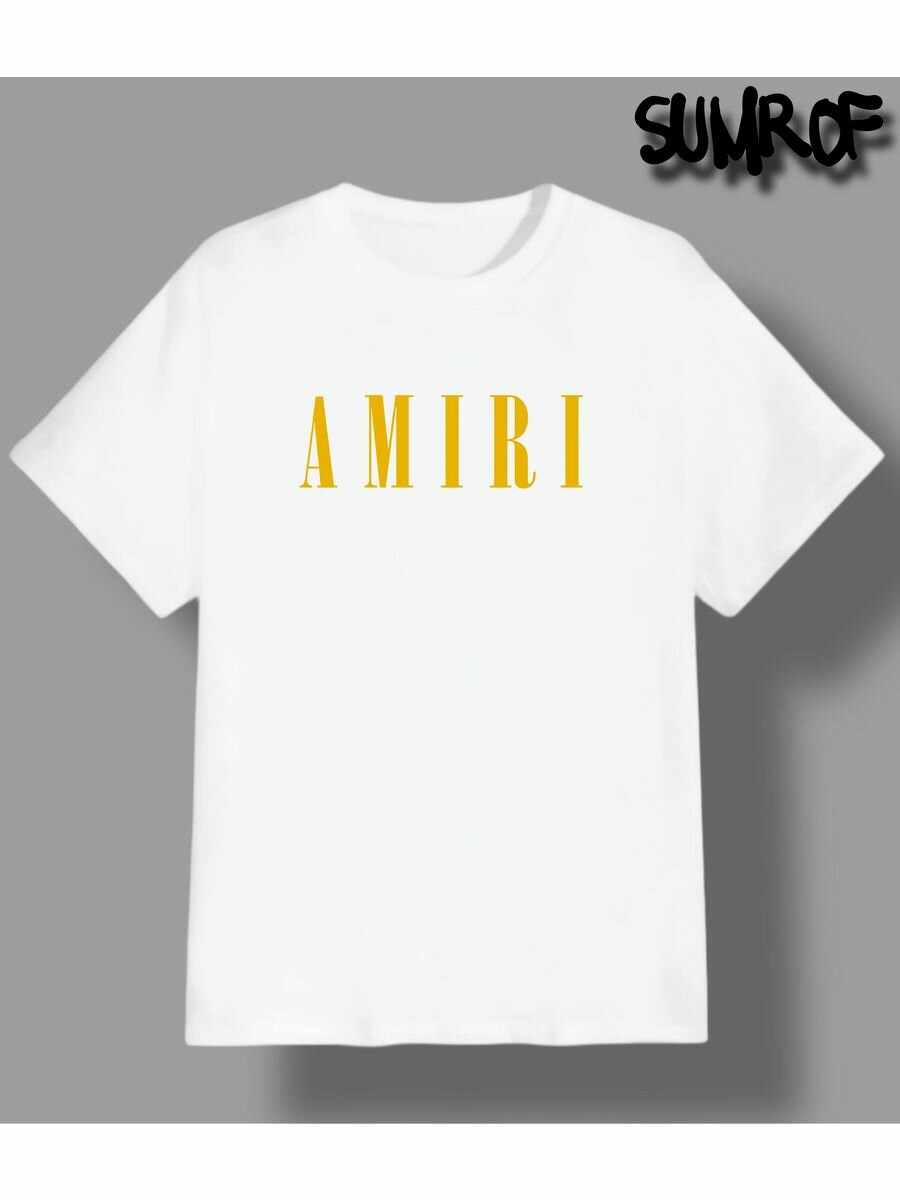 Футболка с надписью amiri