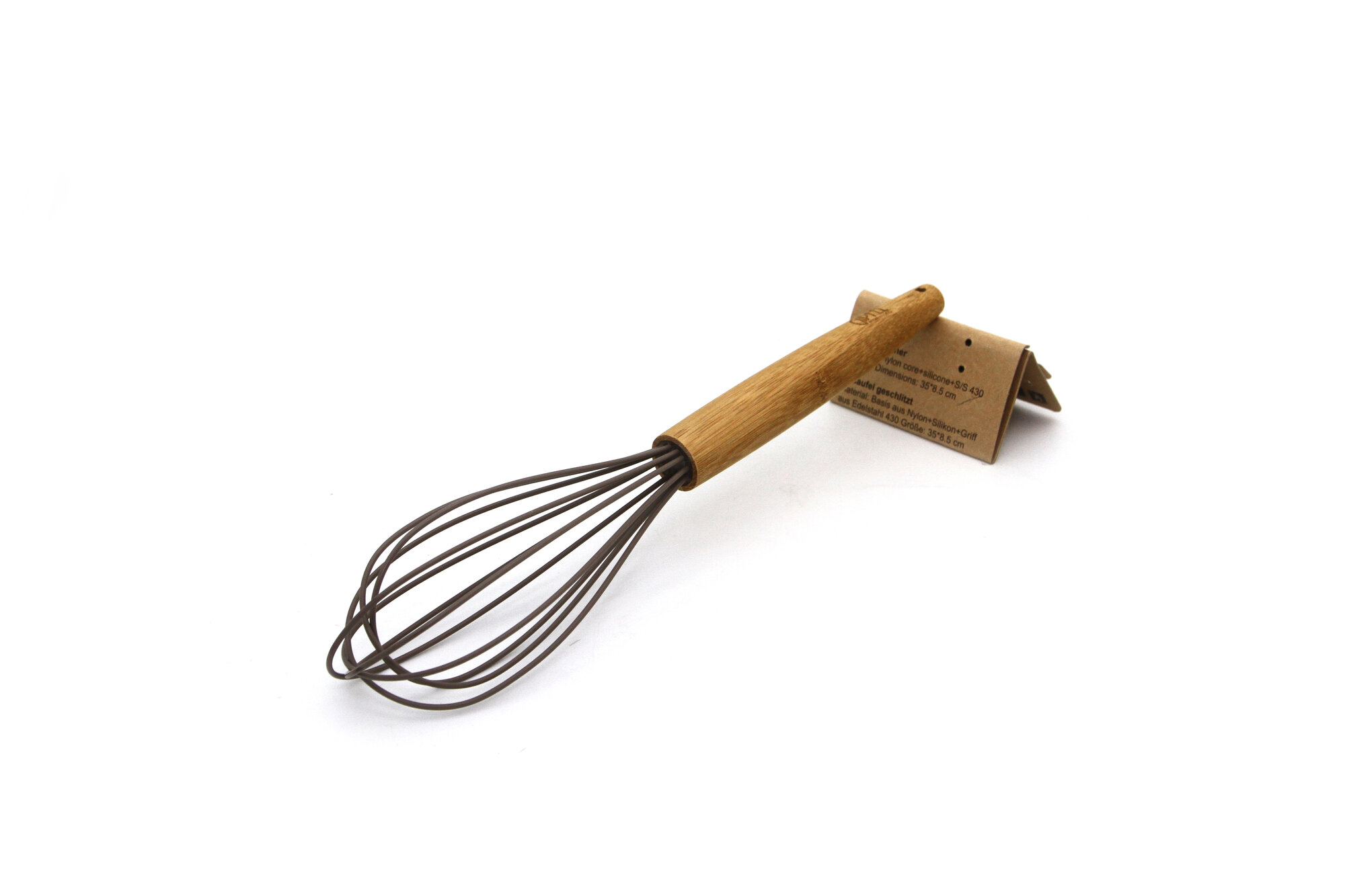 Венчик Gipfel Eco 2044, нейлон/каучуковое дерево, серый/коричневый