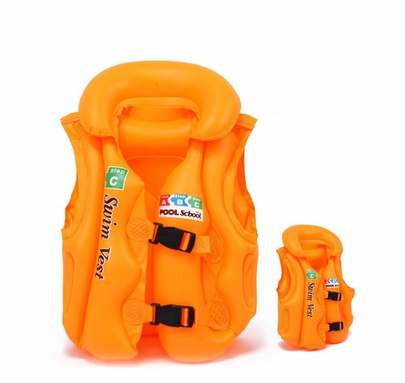 Жилет детский для плавания надувной от 4 до 6 лет размер M (рост 100-120 см)