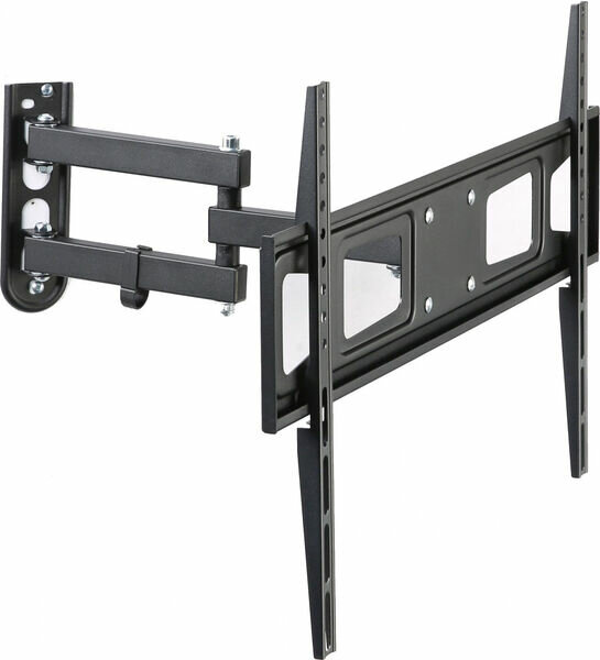 Кронштейн для ТВ и панелей Hama R1 118157 черный 37"-75" макс.30кг поворотно-выдвижной и наклонный