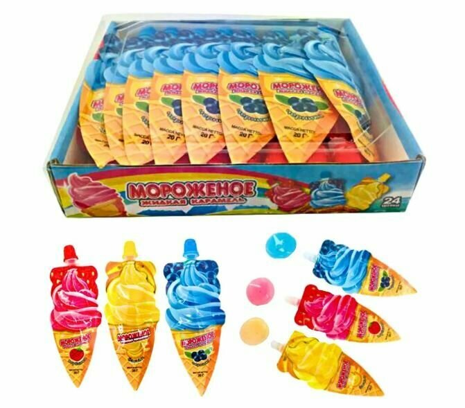 Канди Клаб Жидкая конфета "Мороженое", 24 штуки