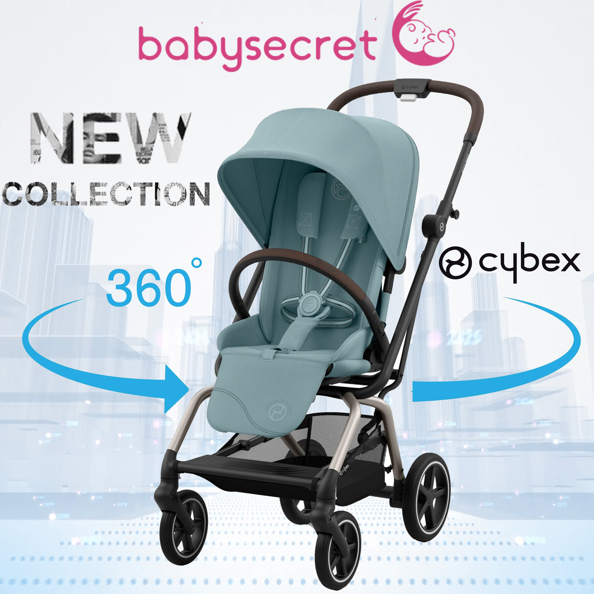 Прогулочная коляска Cybex Eezy S Twist+ 2 stormy blue NEW