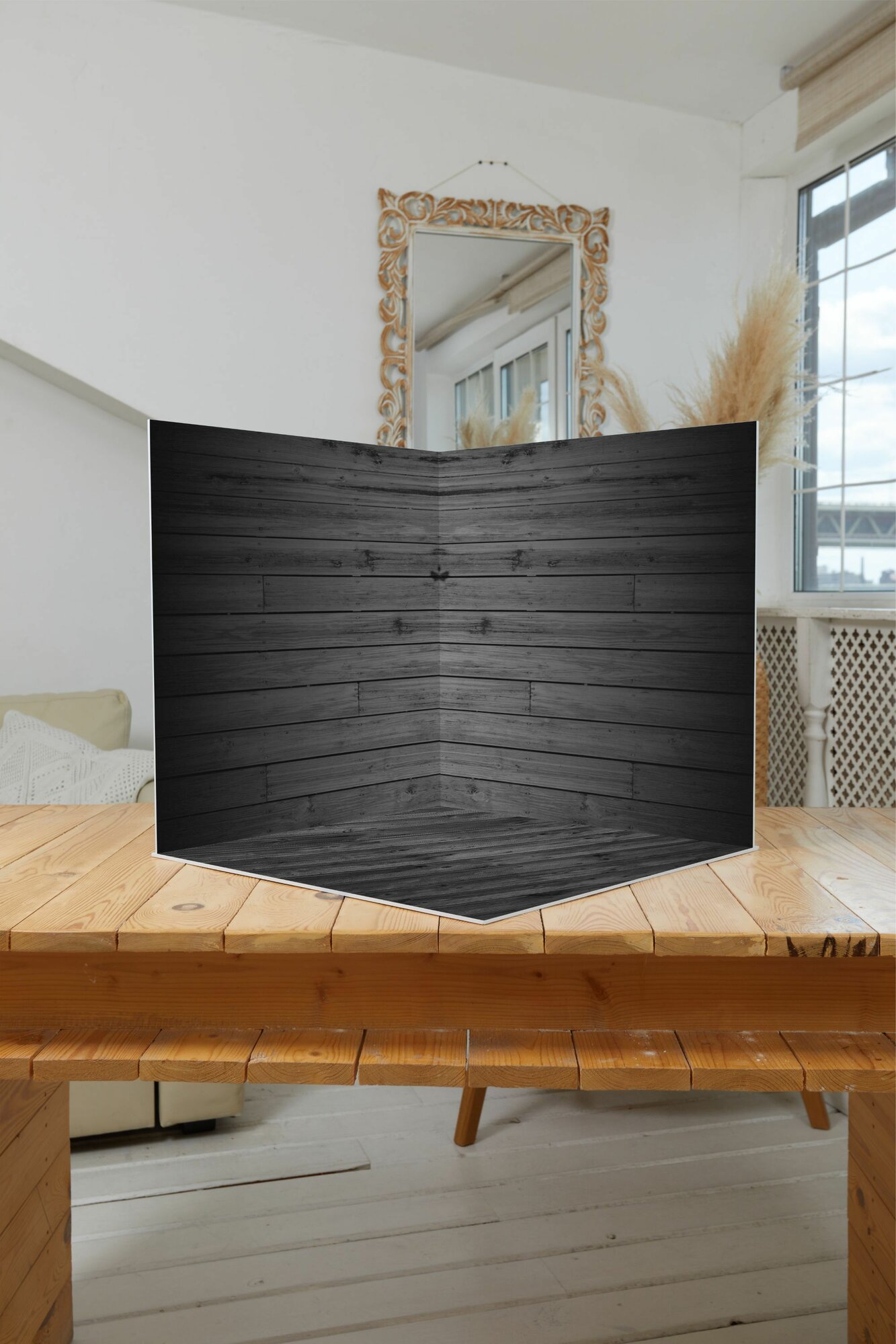 Фотофон для предметной съемки безбликовый, 3D-фотофон из ПВХ 4 мм (толщина) 48*49 см