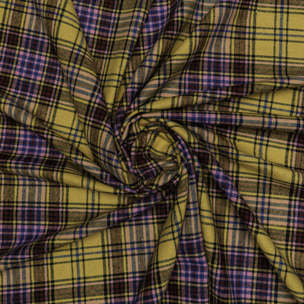 Ткань для шитья Ткани-100, фланель, хлопок, 100%, 1,4x1 м, желто-черный