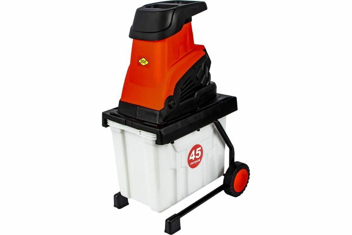 Измельчитель садовый электрический DDE SH 280 (2,8 кВт, ножи, толщина до 45 мм, короб для сбора 45 л)