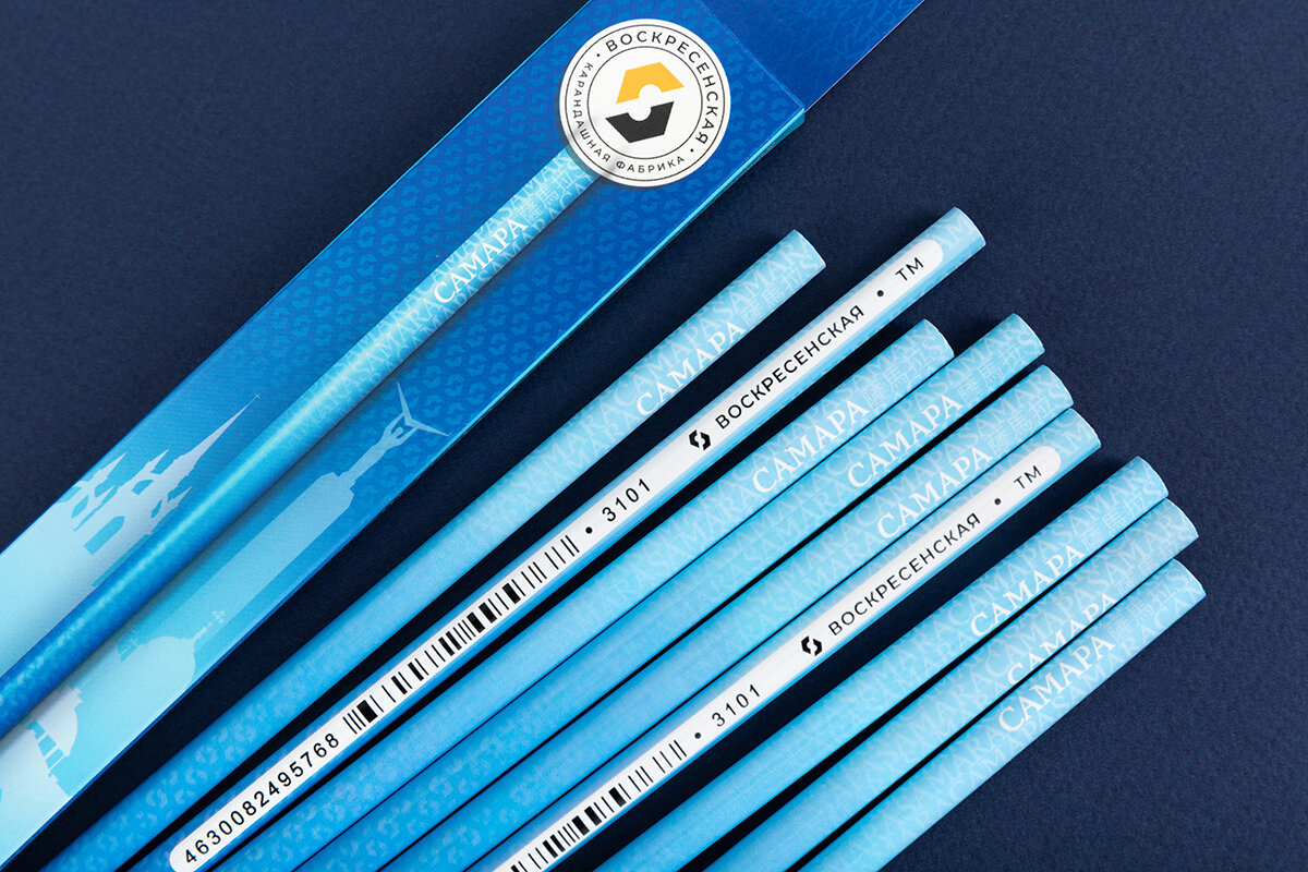 "ВКФ" "Мой любимый город" SUV-049 Карандаш графитный заточенный ТМ (HB) Самара