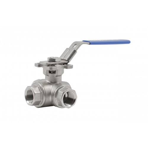 Кран шаровый АДЛ BV03T резьбовые с ISO фланцем ду15 ру63