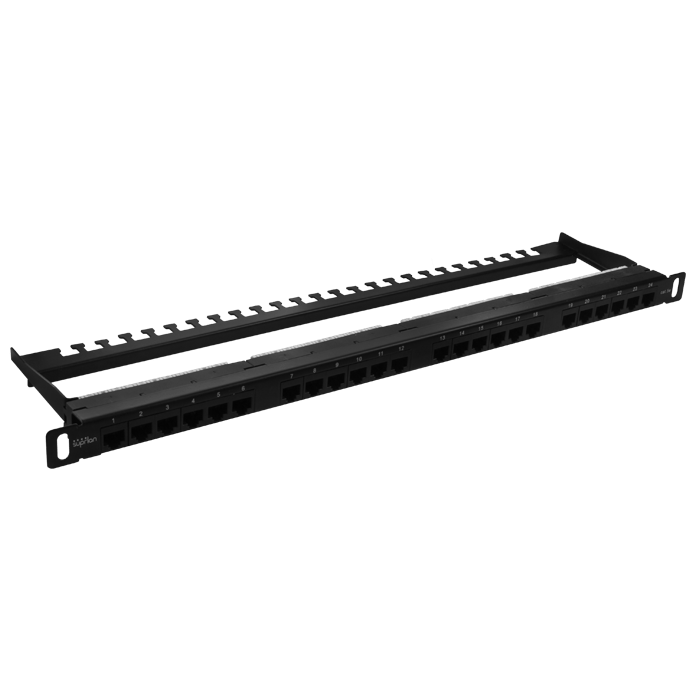 Патч-панель высокой плотности 19', 24хRJ-45, UTP, Cat.5e, 0,5U SUPRLAN 10-0404