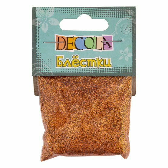 Блестки декоративные "Decola", античное золото, размер 0,3 мм, в упаковке 20г