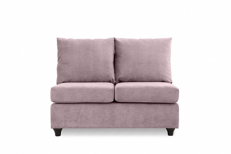 Прямой диван софа Шале мини Фиолетовый Велюр, французская раскладушка, 120х91х90 см