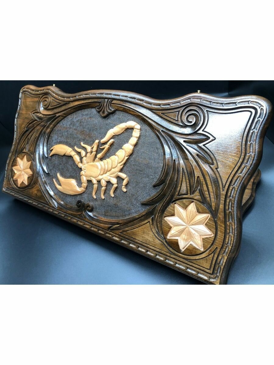 Нарды резные "королевский скорпион" большие 60 см