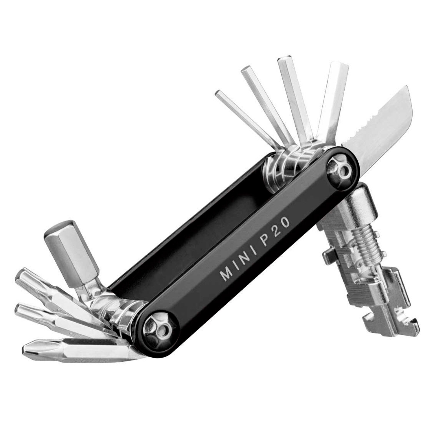 Мультитул велосипедный TOPEAK Mini P20 W/CHAINLINK. W/BAG Black