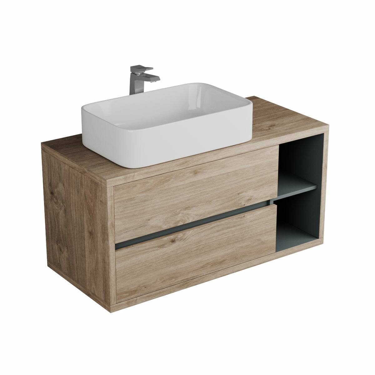 Тумба OLONA 1000 с 2-мя ящиками