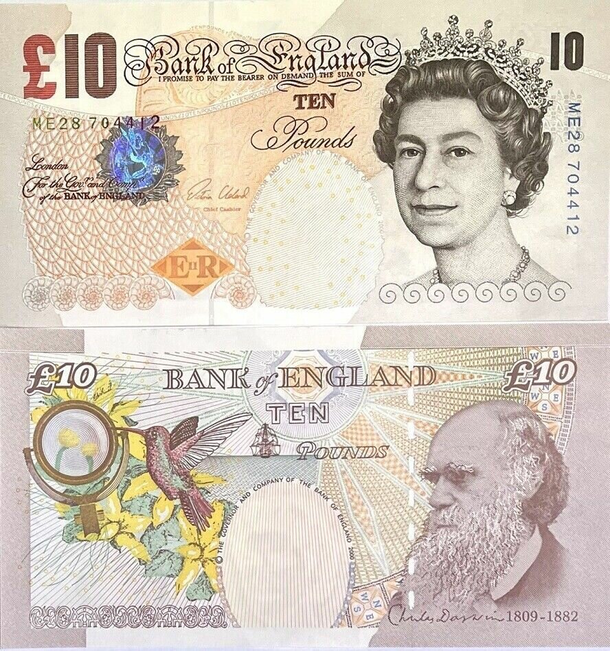 Банкнота Великобритания 10 фунтов TEN POUNDS 2000 Uncirculated (UNC) Pick 389