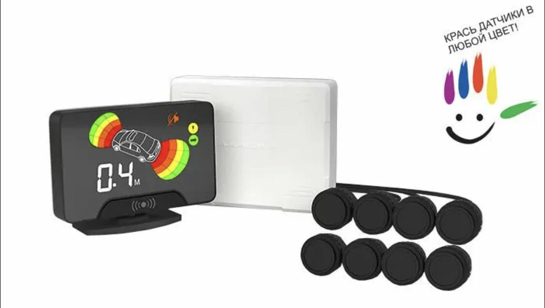 AAALine LCD-18 Inside Парктроник с датчиками внутренней установки (8шт)