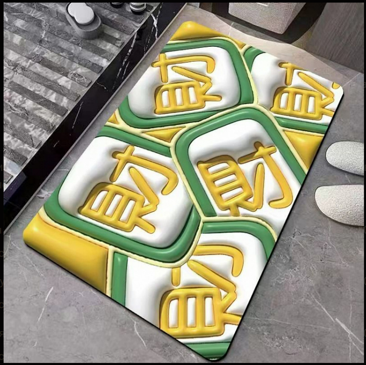 Взрывной 3D быстросохнущий диатомитовый коврик для пола в ванной, детской, кухни (3D 50*80см)