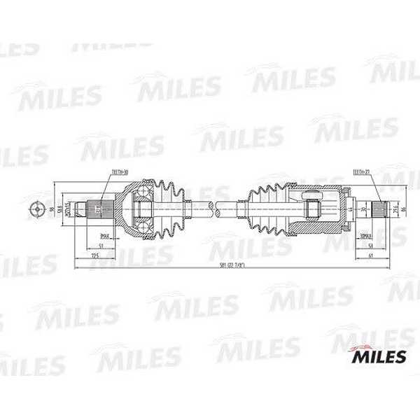 MILES gc01018 (GC01018) привод в сборе BMW (БМВ) e46 2.5-3.0 00-05 лев.