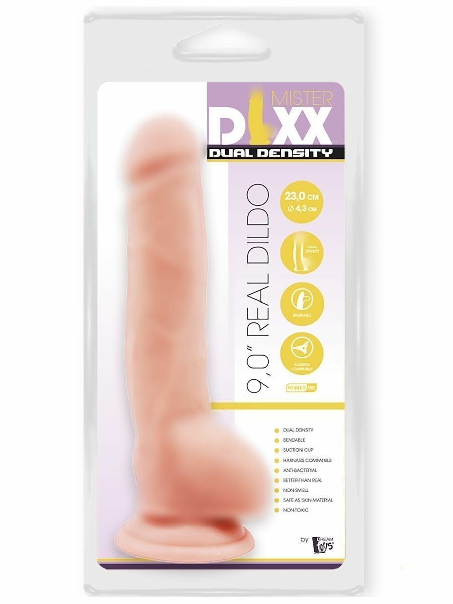 Фаллоимитатор на присоске "MR. DIXX 9INCH DUAL DENSITY DILDO" 15.5см