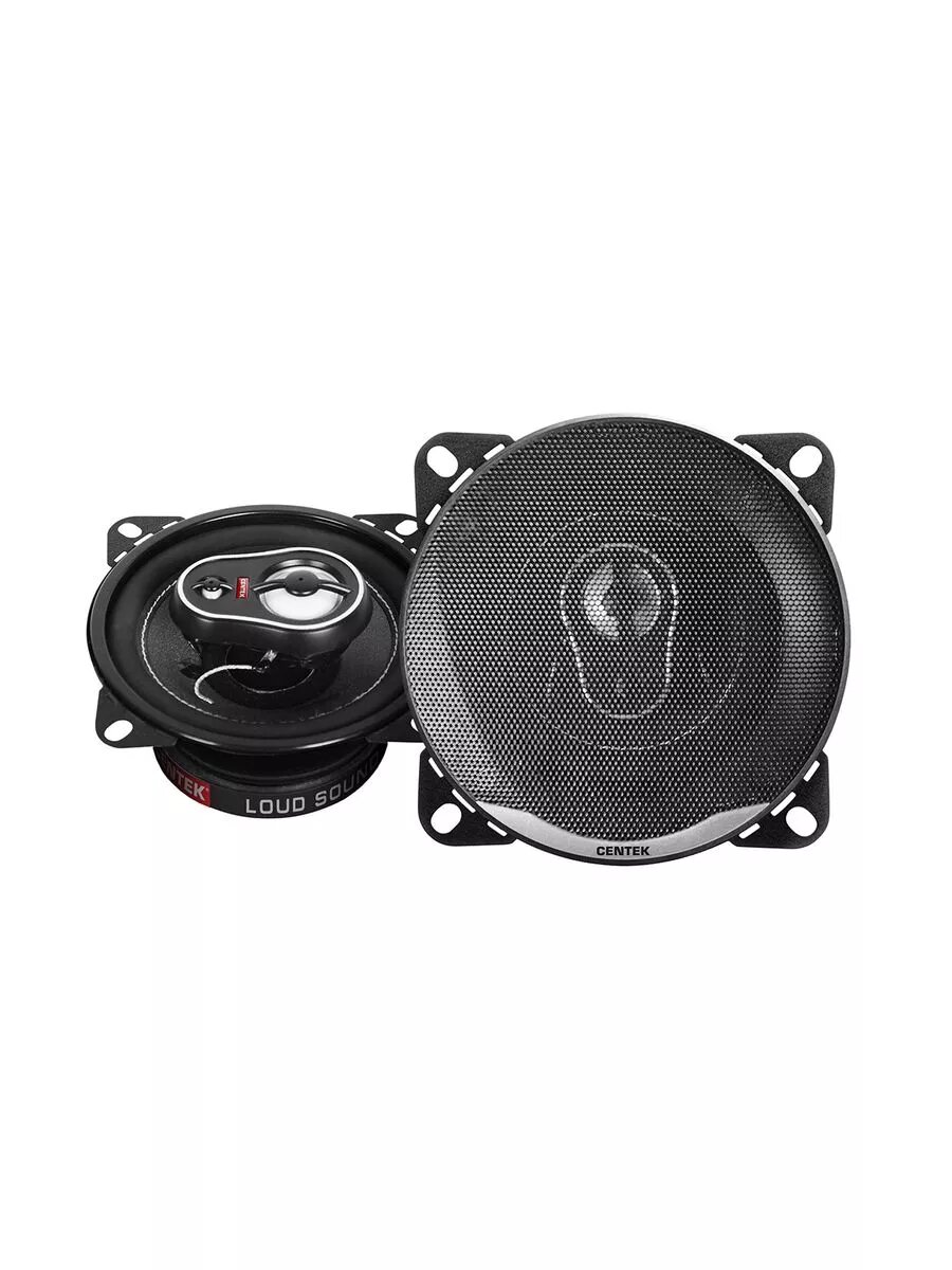 Колонки автомобильные Centek CT-8401-4, 3 полосы, 10см, 20Вт, 180Вт, черные