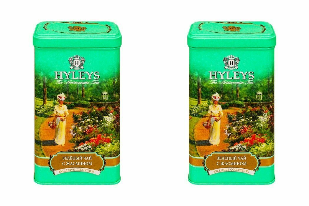 HYLEYS Чай зеленый с Жасмином, среднелистовой, 100 г, 2 уп