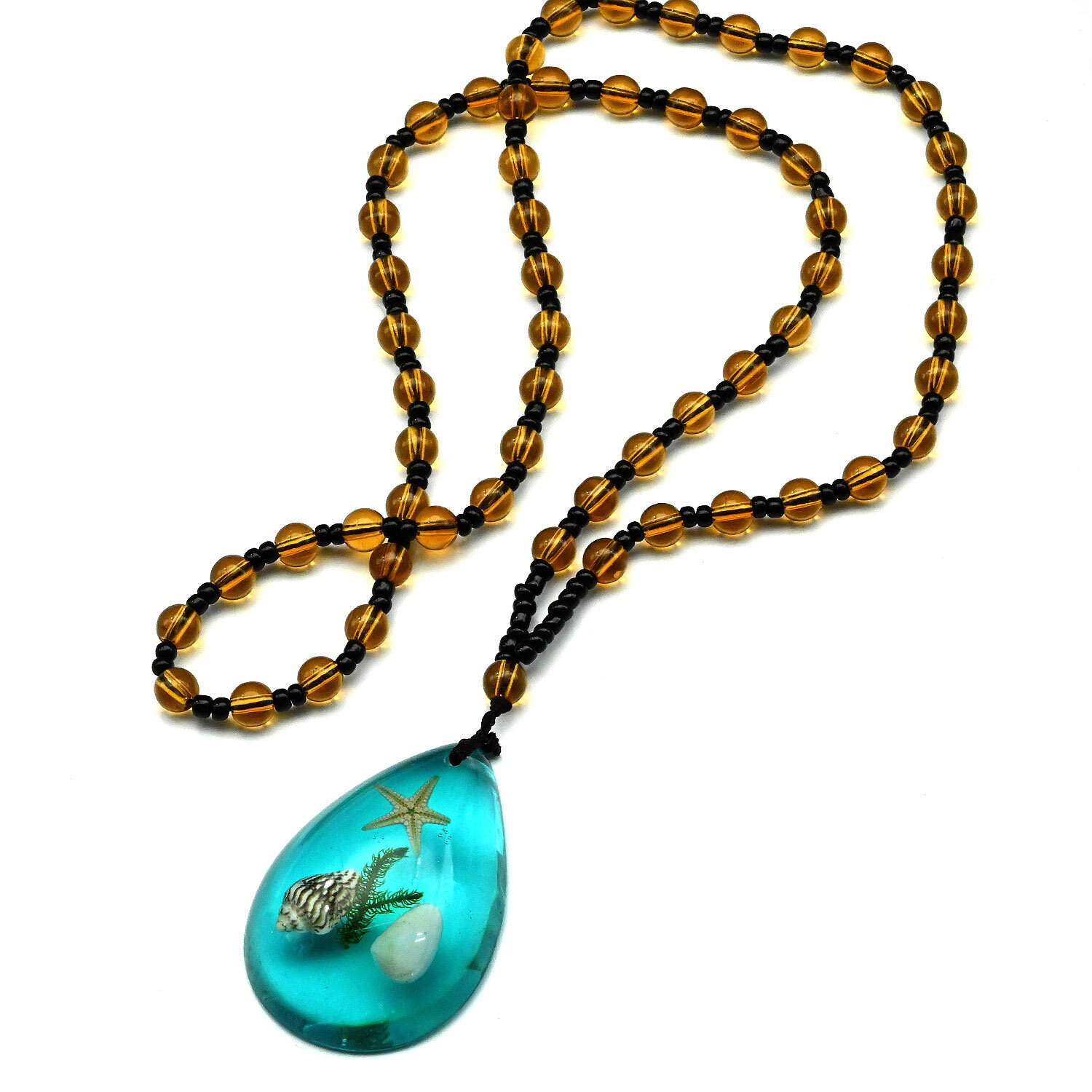 Бусы, янтарь