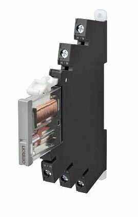 Реле Omron, 6 мм серии G2RV, черное, клеммы Push-in Plus, напряж. пит. 230V AC, ток 6A G2RV-SR500 AC230BY OMB