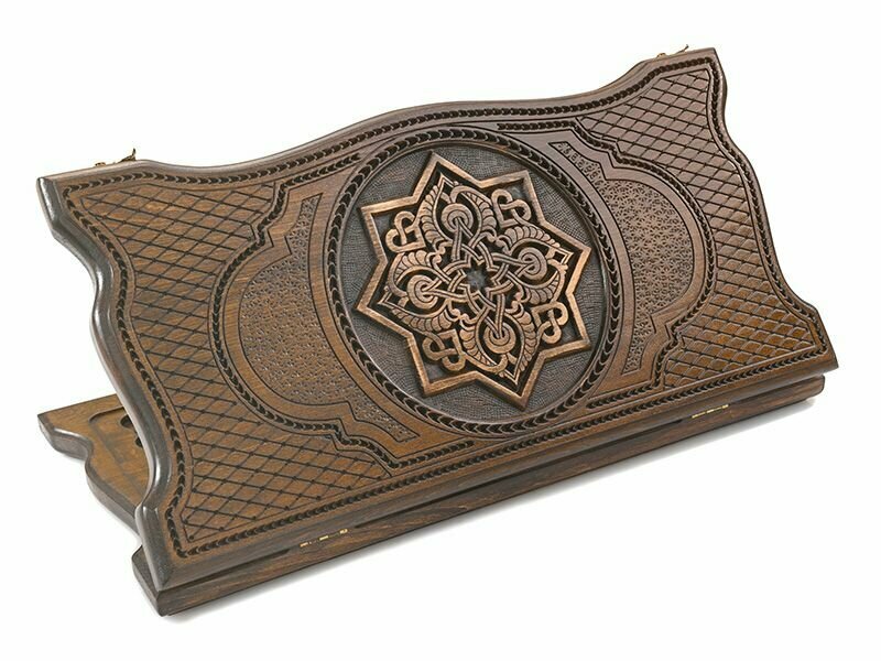 Нарды резные "Армянский узор 3" 60, Ustyan подарочные большие деревянные из бука резаные / 60х60 / армянские